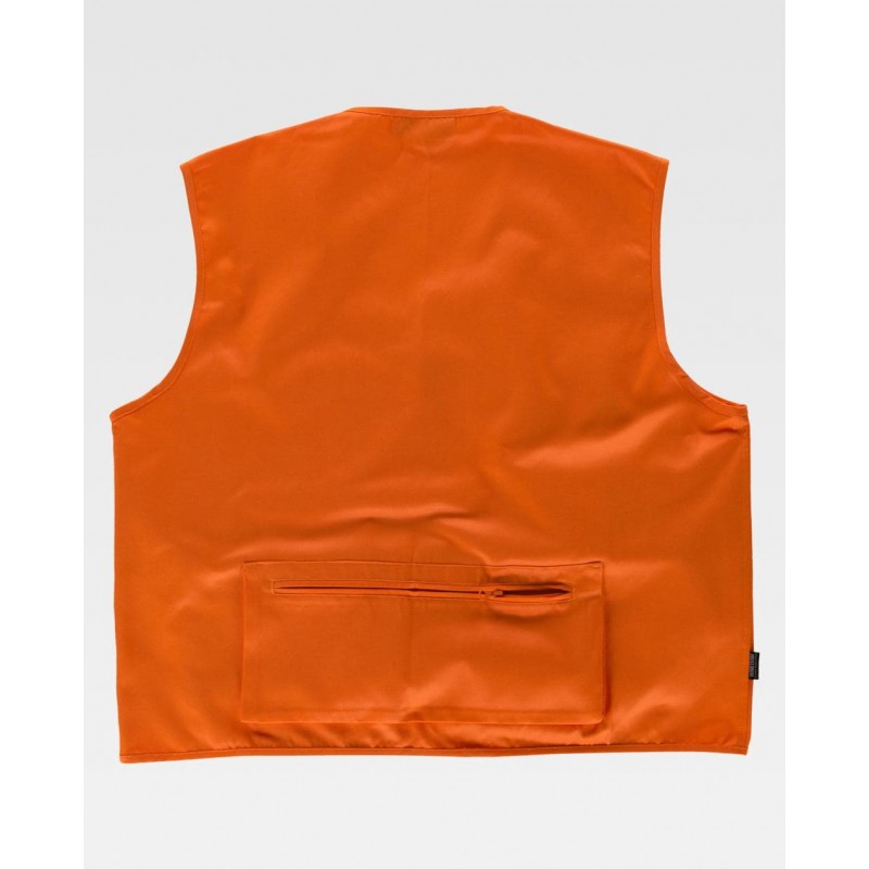 Chaleco de Trabajo Combinado Tipo Safari Alta Visibilidad WorkTeam C3640